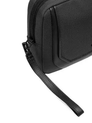 PIQUADRO Leather-trim Wrist Clutch Bag