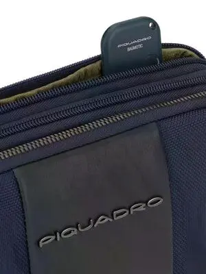 PIQUADRO Logo-plaque Panelled Clutch Bag