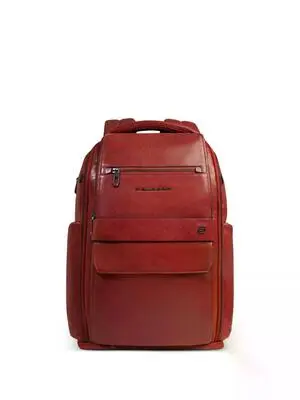 PIQUADRO Leather Backpack - Red
