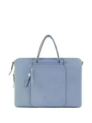 PIQUADRO Expandable Leather Laptop Bag