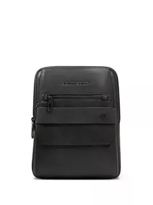 PIQUADRO Leather Messenger Bag - Black