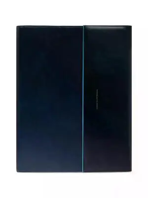 PIQUADRO Leather Notepad Holder - Blue