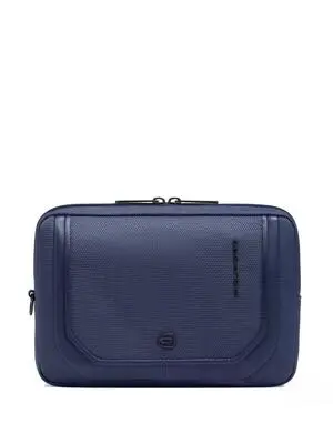 PIQUADRO Leather Trimmed Clutch Bag - Blue