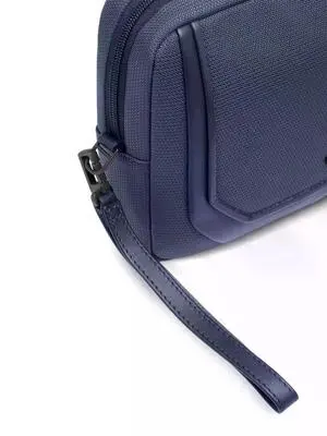 PIQUADRO Leather Trimmed Clutch Bag