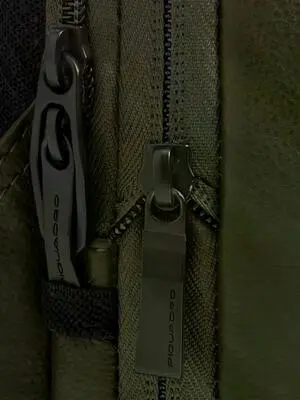 PIQUADRO Leather Laptop Backpack - Green
