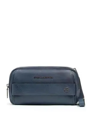 PIQUADRO Solm Leather Clutch Bag - Blue