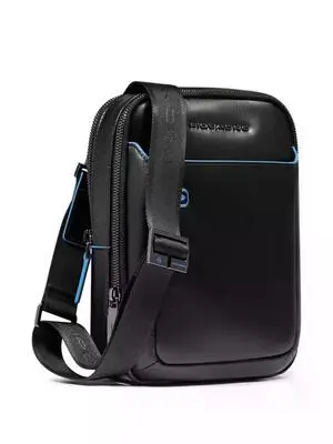 PIQUADRO Logo Plaque Cross Body Bag - Black