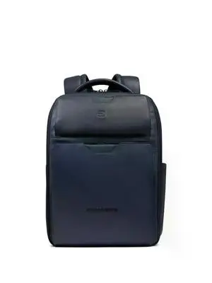 PIQUADRO Leather Laptop Backpack - Blue