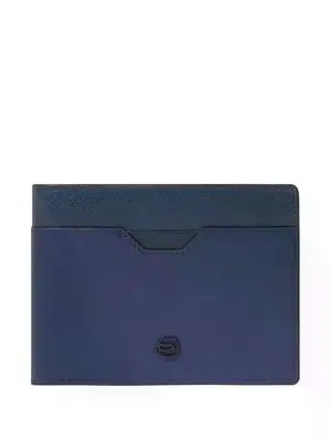 PIQUADRO Grained Leather Wallet - Blue