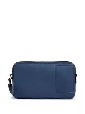 PIQUADRO Leather Clutch Bag With Wrist Strap