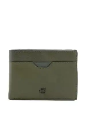PIQUADRO Leather Flip-up Wallet - Green