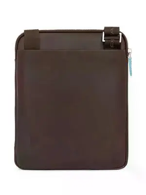 PIQUADRO Blue Square Leather Messenger Bag