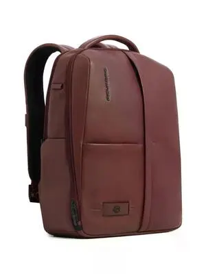 PIQUADRO Leather Laptop Backpack - Red