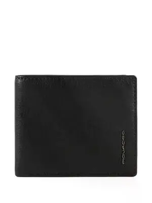 PIQUADRO Pebbled Leather Wallet - Black