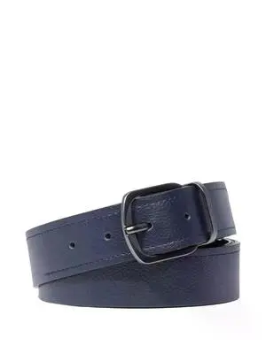 PIQUADRO Prong-buckle Grained-leather Belt - Blue