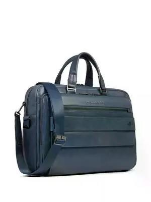 PIQUADRO Leather Laptop Bag - Blue