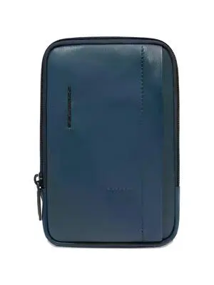 PIQUADRO Russel Leather Phone Case - Blue
