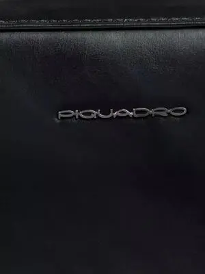 PIQUADRO Logo-plaque Leather Pouch