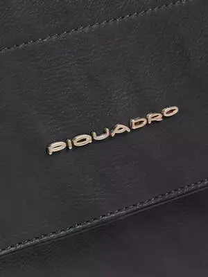 PIQUADRO Grained Leather Satchel