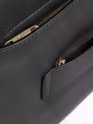 PIQUADRO Grained Leather Satchel