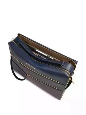 PIQUADRO Grained Leather Laptop Bag
