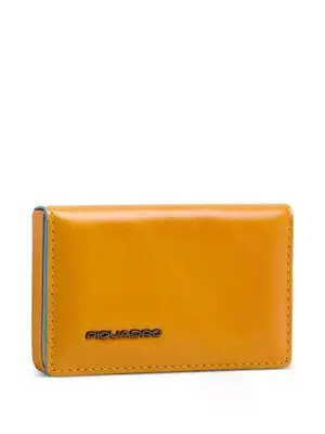 PIQUADRO Logo-plaque Leather Business Card Holder