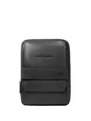 PIQUADRO Leather Crossbody Bag - Black