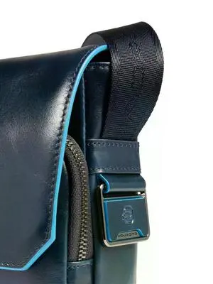 PIQUADRO Square Leather Crossbody Bag
