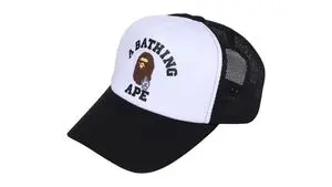 A BATHING APE Go Ape Pointer College Mesh Trucker Cap