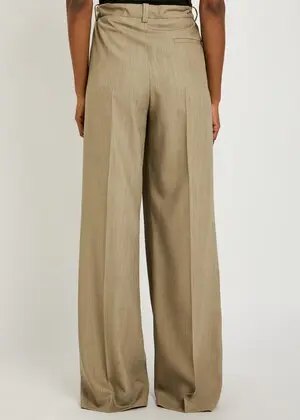Calvin Klein Fernanda Wide-leg Wool-blend Trousers