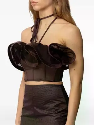 Elisabetta Franchi Ruffled Trim Corset Top