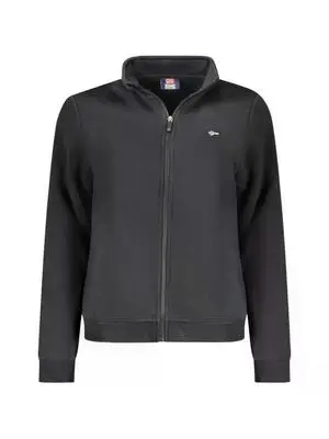 NORWAY 1963 Logo Patch Zip-up Sweater - Black