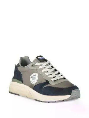 BLAUER. Colour-block Leather Sneakers