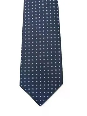 Kiton Silk Geometric Print Neck Tie