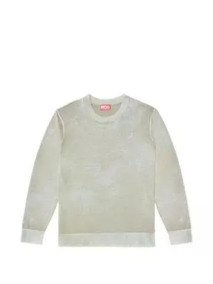 DIESEL® Logo Embroidered Cotton Jumper - Grey