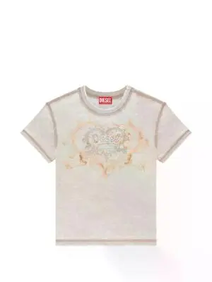 DIESEL® Rhinestone Embellished Burnout Effect T-shirt