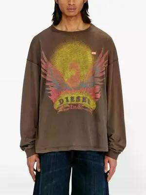 DIESEL® Graphic-print Long-sleeve T-shirt