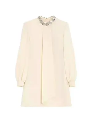 Valentino Garavani Cady Couture Embroidered Dress - Neutrals