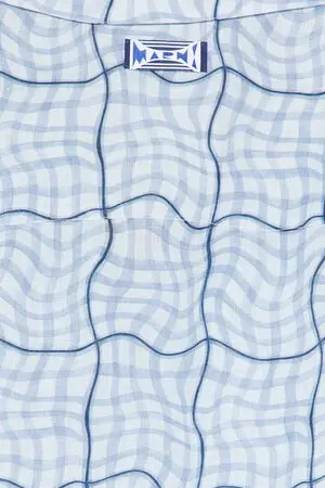 Marni Camp Collared Button Down Shirt - Light Blue