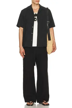 CORRIDOR Paisley Embroidery Short Sleeve Shirt