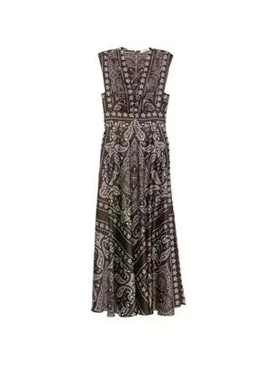 Sandro Maxi Paisley-pattern Dress