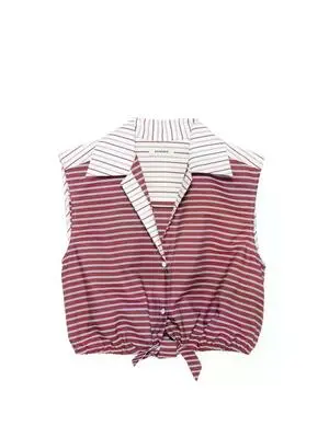 Sandro Striped Tie-hem Shirt
