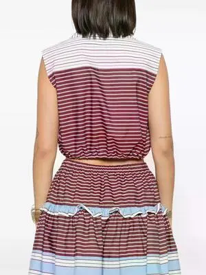 Sandro Striped Tie-hem Shirt