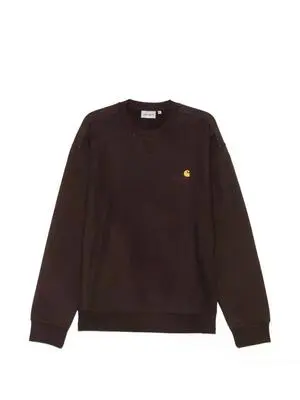 Carhartt Work In Progress Logo Embroidered Sweatshirt - Brown