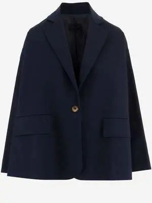 F.IT Oversized Cotton Jacket With Single Button Closure