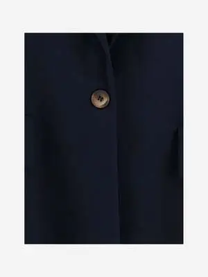 F.IT Oversized Cotton Jacket With Single Button Closure
