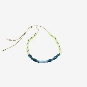 SORBET ISLAND Fabric And Glass Bead Necklace - Red