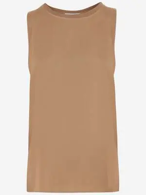 Q WINS Sleeveless Top In Stretch Cotton