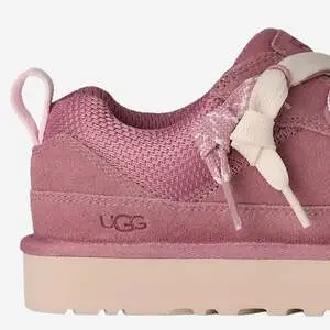 UGG Suede And Recycled Canvas Mesh Low Top Sneakers - Rosa