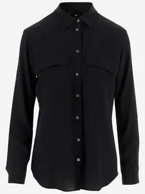 F.IT Acetate And Silk Shirt - Black
